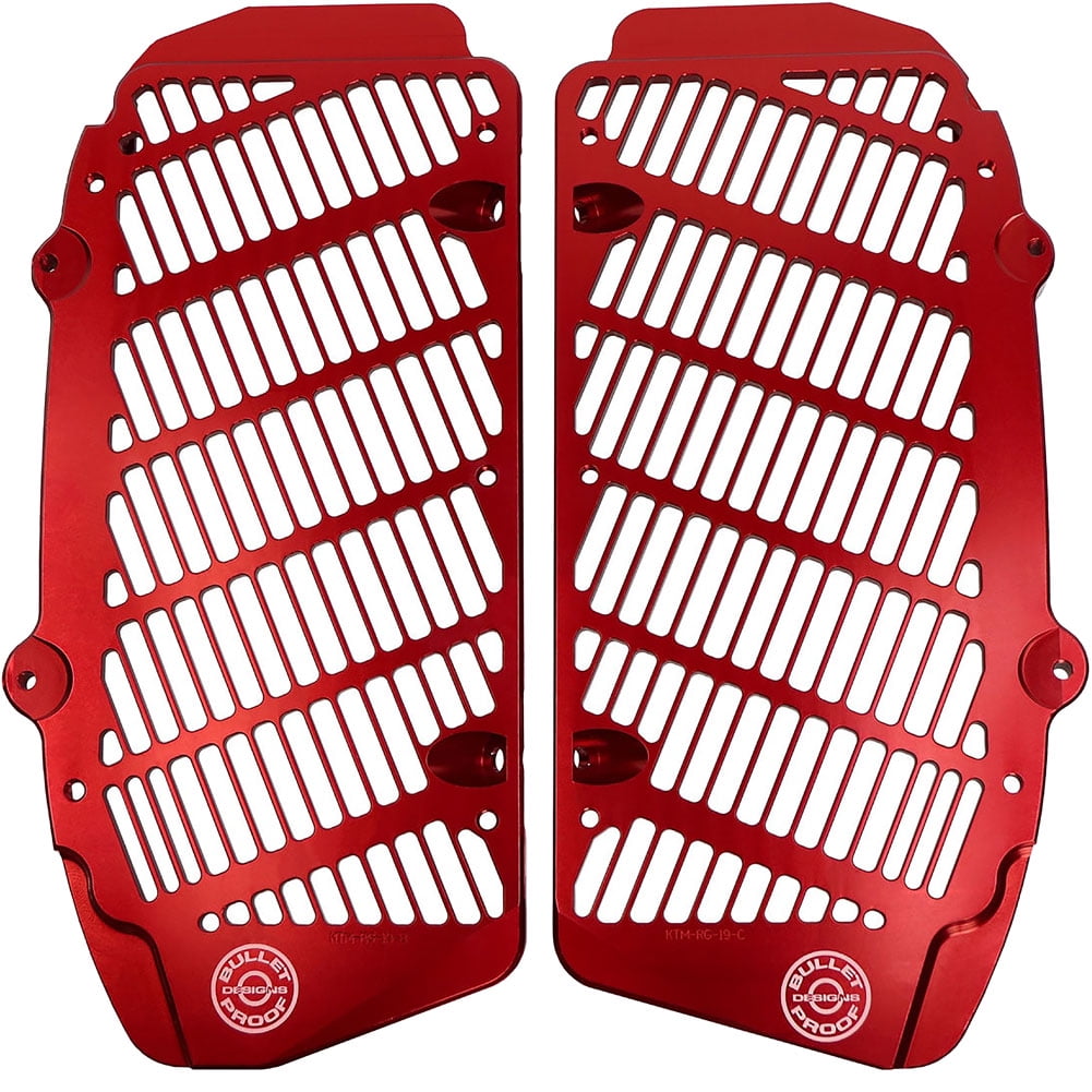 Bullet Proof Designs GEN 2 Radiator Guards Red - Walmart.com