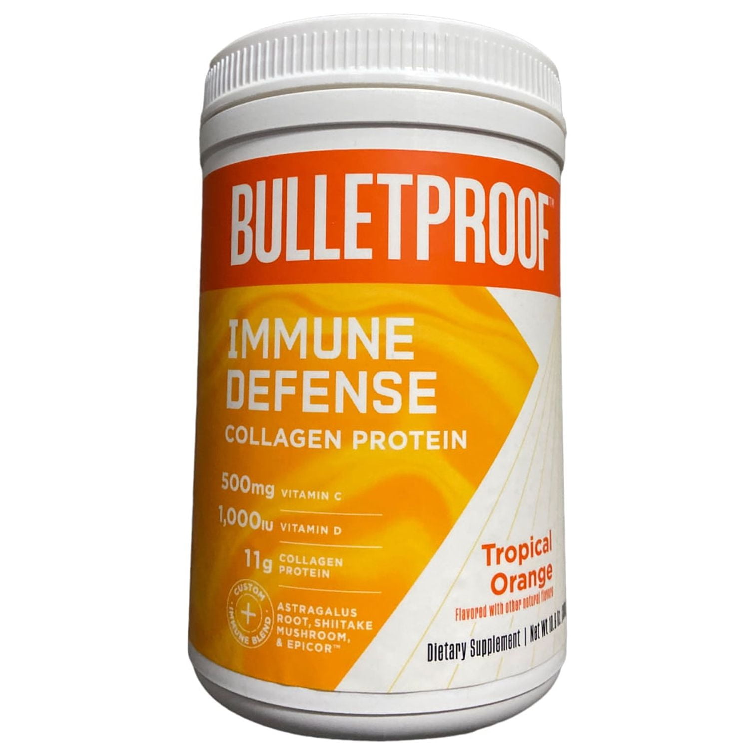 Bullet Proof Immune Defense Collagen Protein, Tropical Orange, 20 ...