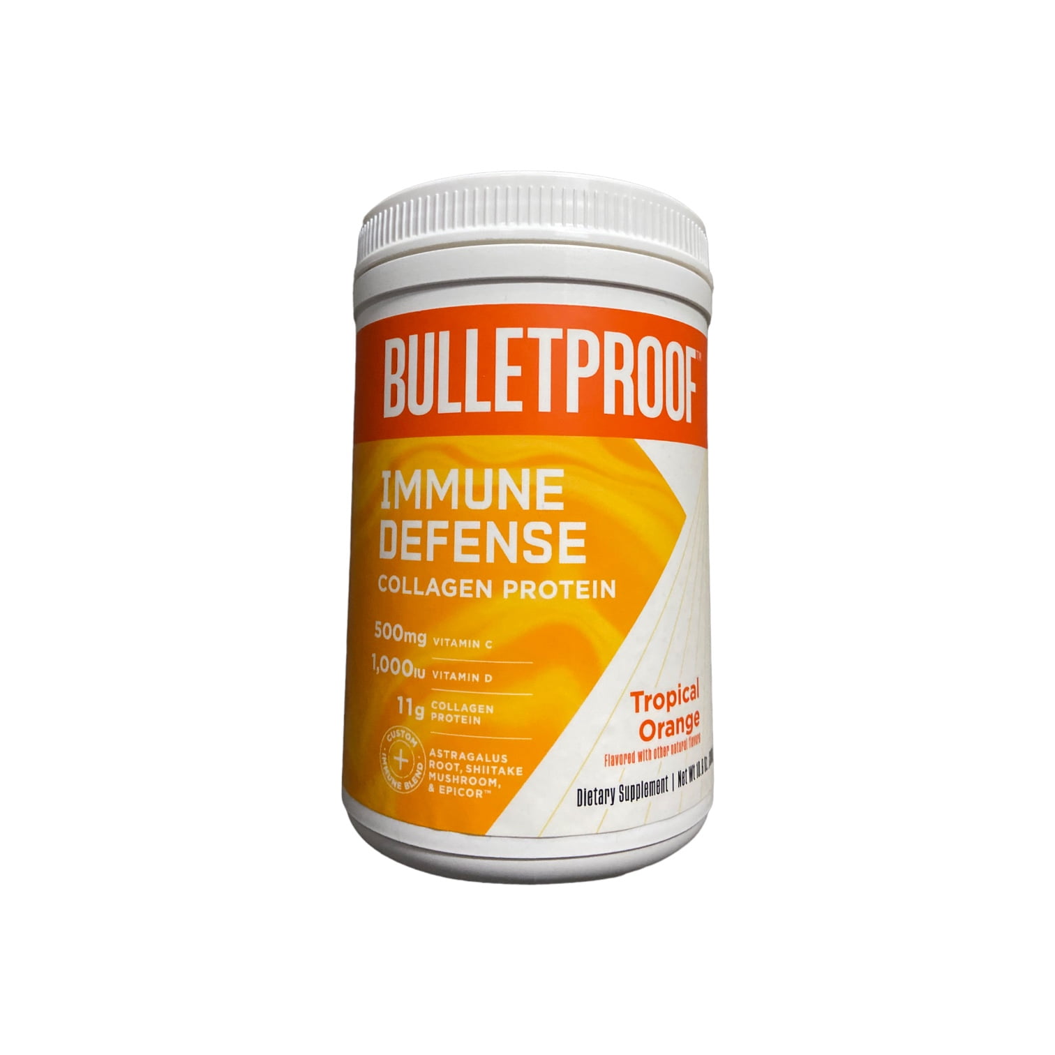 Bullet Proof Immune Defense Collagen Protein, Tropical Orange, 20 ...