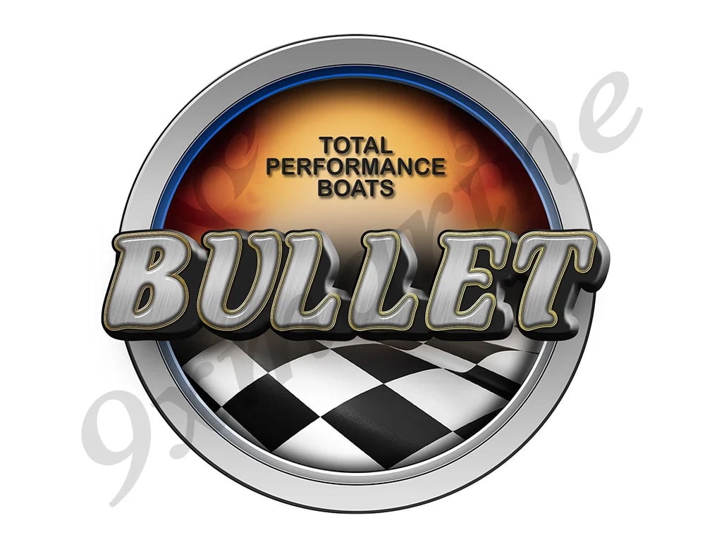 Bullet Racing Boat Round Sticker - Name Plate - Walmart.com