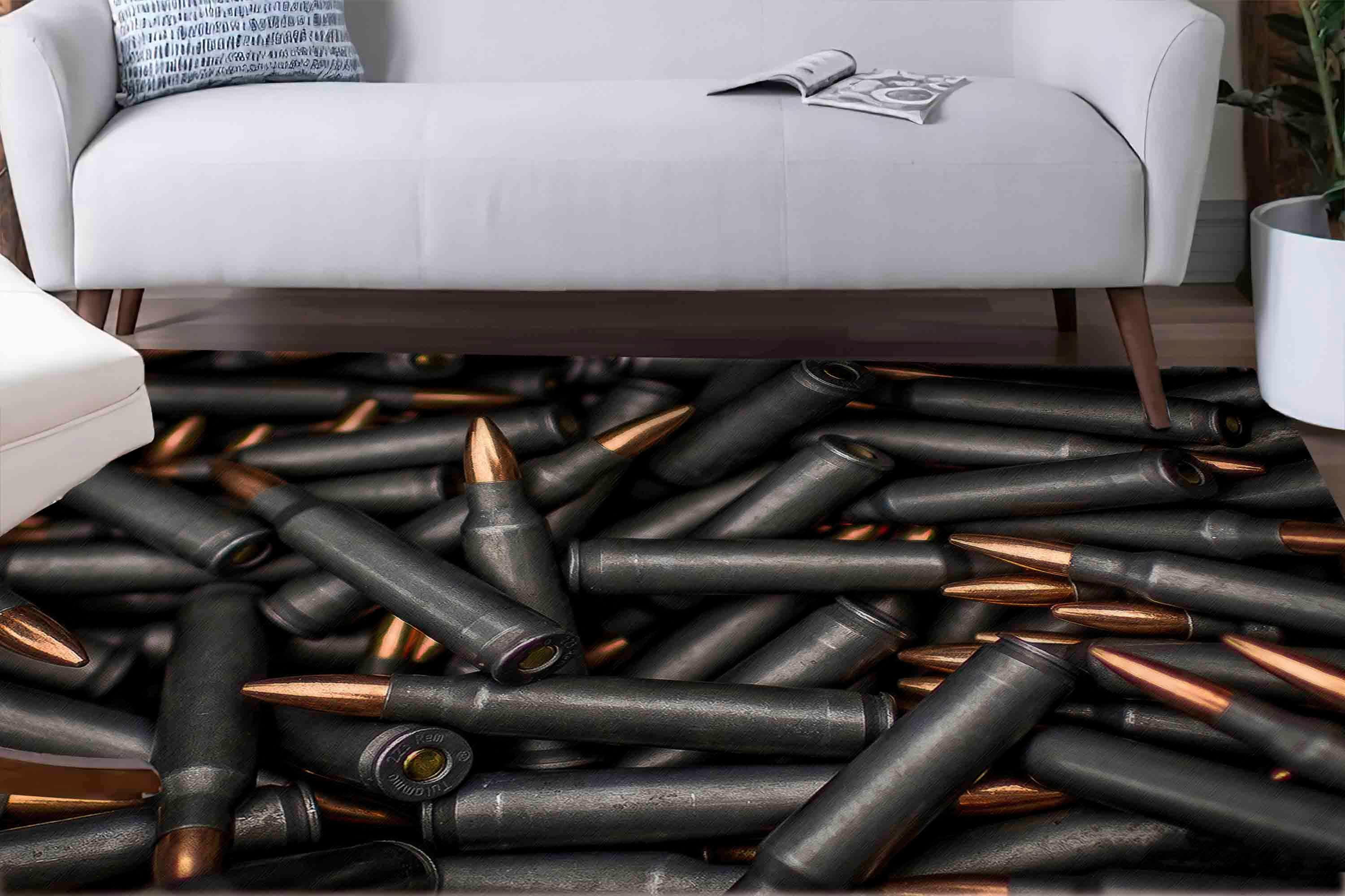 Bullet Rug, Army Rugs, Man Cave Rugs, Modern Rugs, Saloon Rug, Pet ...