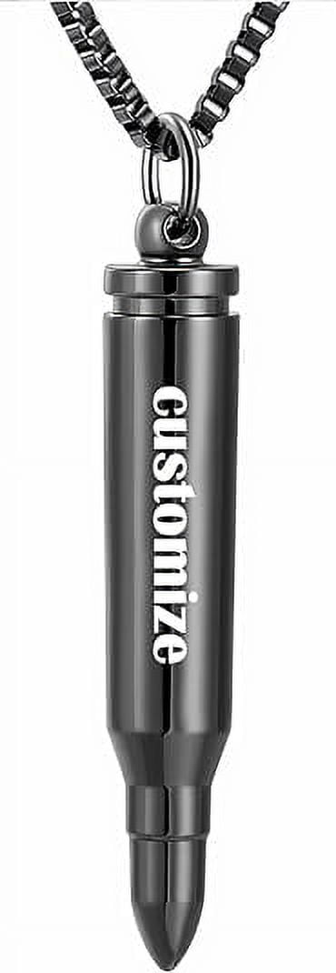 Bullet Shape Urn Necklaces for Ashes Heart & Paw & Deer Container ...