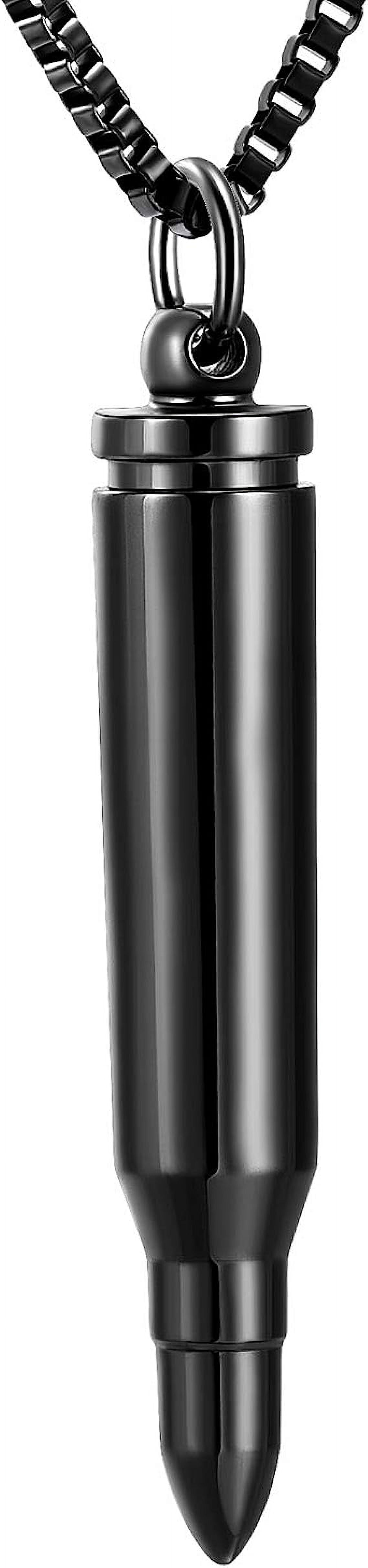 Bullet Shape Urn Necklaces for Ashes Container Pendant Urn Keepsake ...