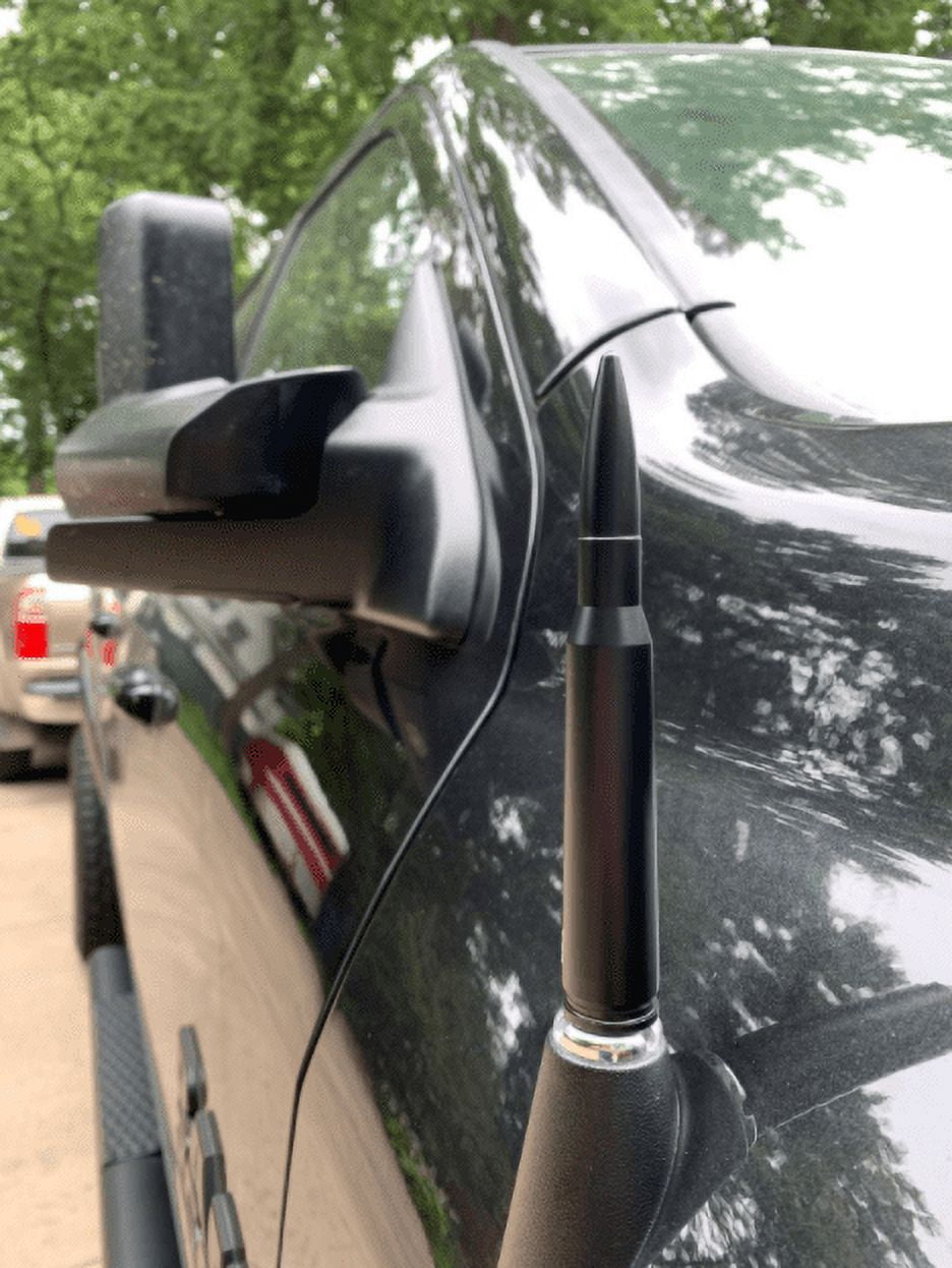 Bullet Style 0.5 Cal Short Black Antenna Mast Power for DODGE RAM & RAM ...