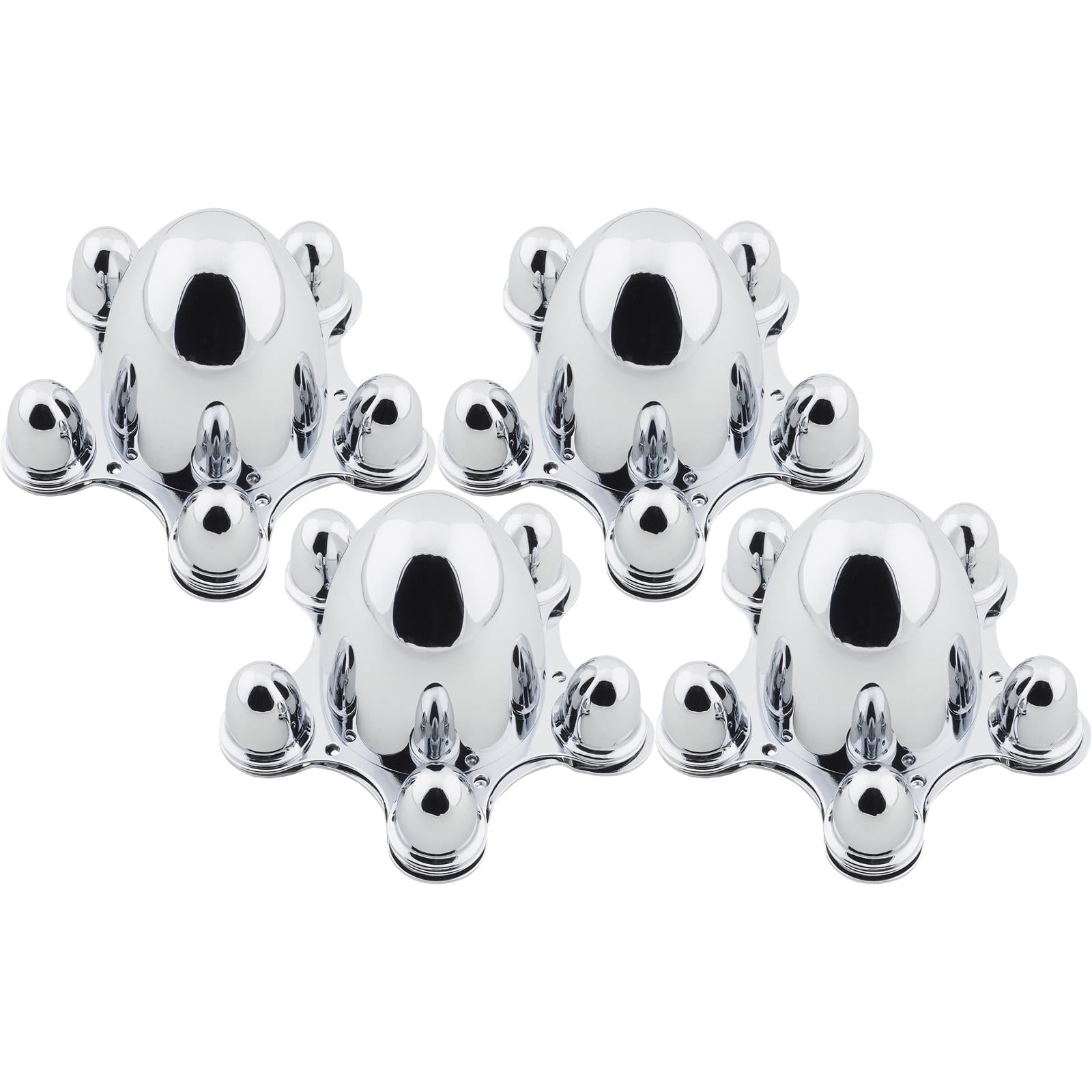 Speedway Motors Bullet-Style Spider Cap Wheel Hub Cover Kit with Chrome ...