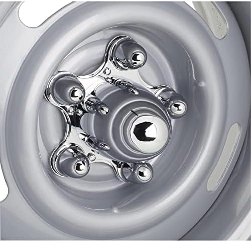 Bullet-Style Spider Cap Wheel Hub Covers, Chrome Steel Construction, 5 ...