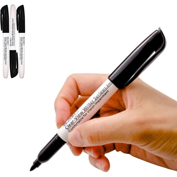 Bullet Tip-1.2mm, PACK of 3, Water-Based ink) Clear-View Writer Bold ...