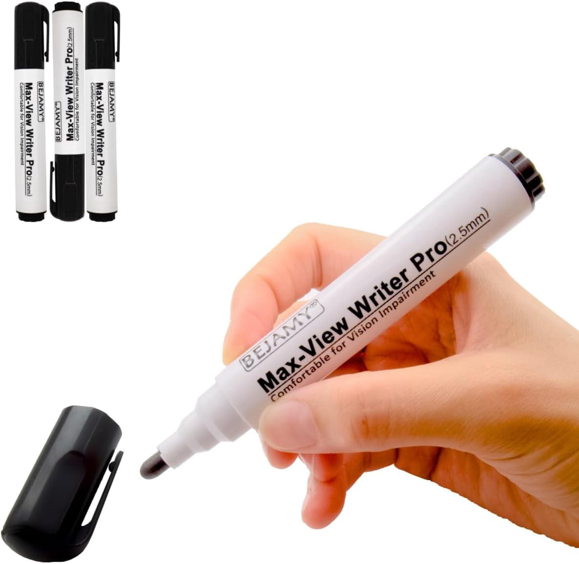 Bullet Tip-2.5mm, PACK of 3, Water-Based ink) Max-View Writer Pro Bold ...