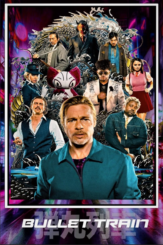 Bullet Train 2022 Poster 24x36 - Brad Pitt, Fast-Paced Action Poster ...