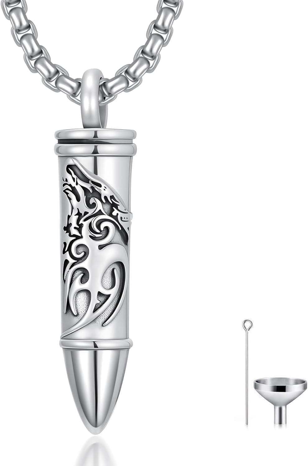 Bullet Urn Necklace 925 Sterling Silver Eagle Phoenix Skull Hummingbird ...