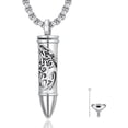 Bullet Urn Necklace 925 Sterling Silver Eagle Phoenix Skull Hummingbird ...