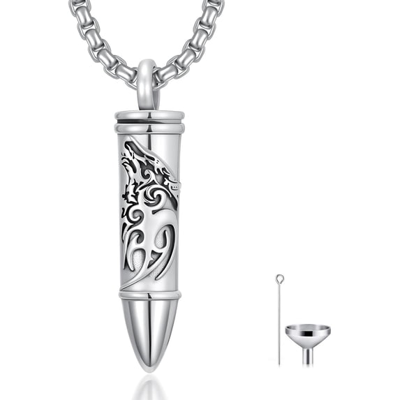 Bullet Urn Necklace 925 Sterling Silver Eagle Phoenix Skull Hummingbird ...