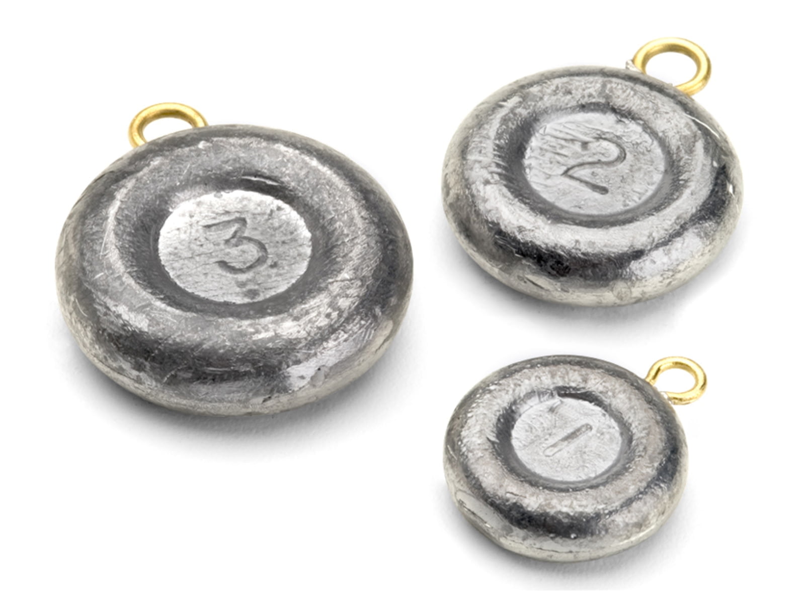 Bullet Weights Lead Disc Sinker 3 oz Surf River Fishing Weights 5pc ...