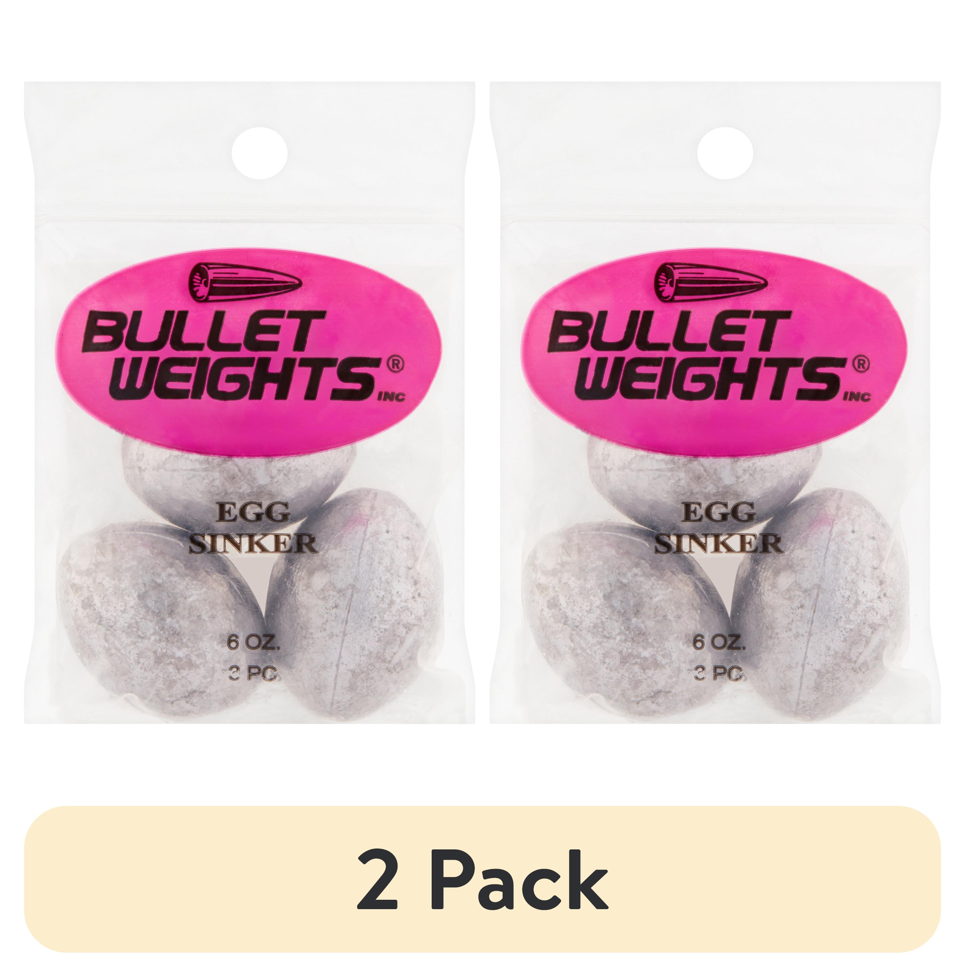 (2 pack) Bullet Weights® EGI1-24 Lead Egg Sinker Size 6 oz, Fishing Weights - Walmart.com