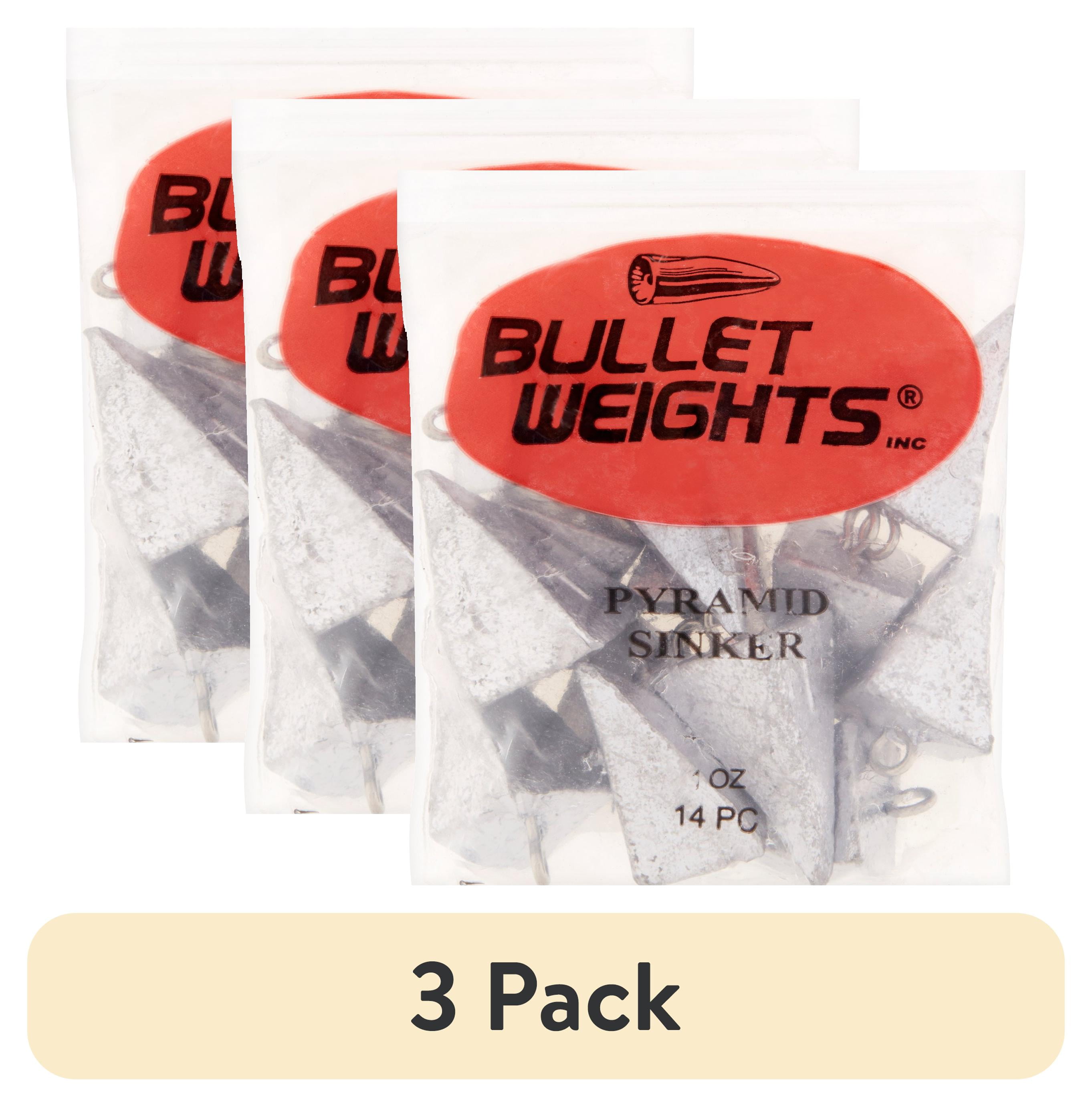 (3 pack) Bullet Weights® WPY1-24 Lead Pyramid Sinker Size 1 oz Fishing Weights - Walmart.com