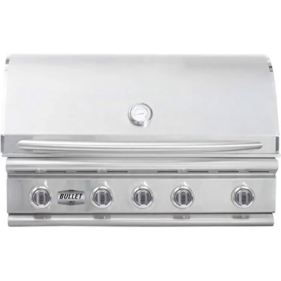 Bullet by Bull Premium 5 Burner Outdoor Kitchen Grill, Built-In Gas ...