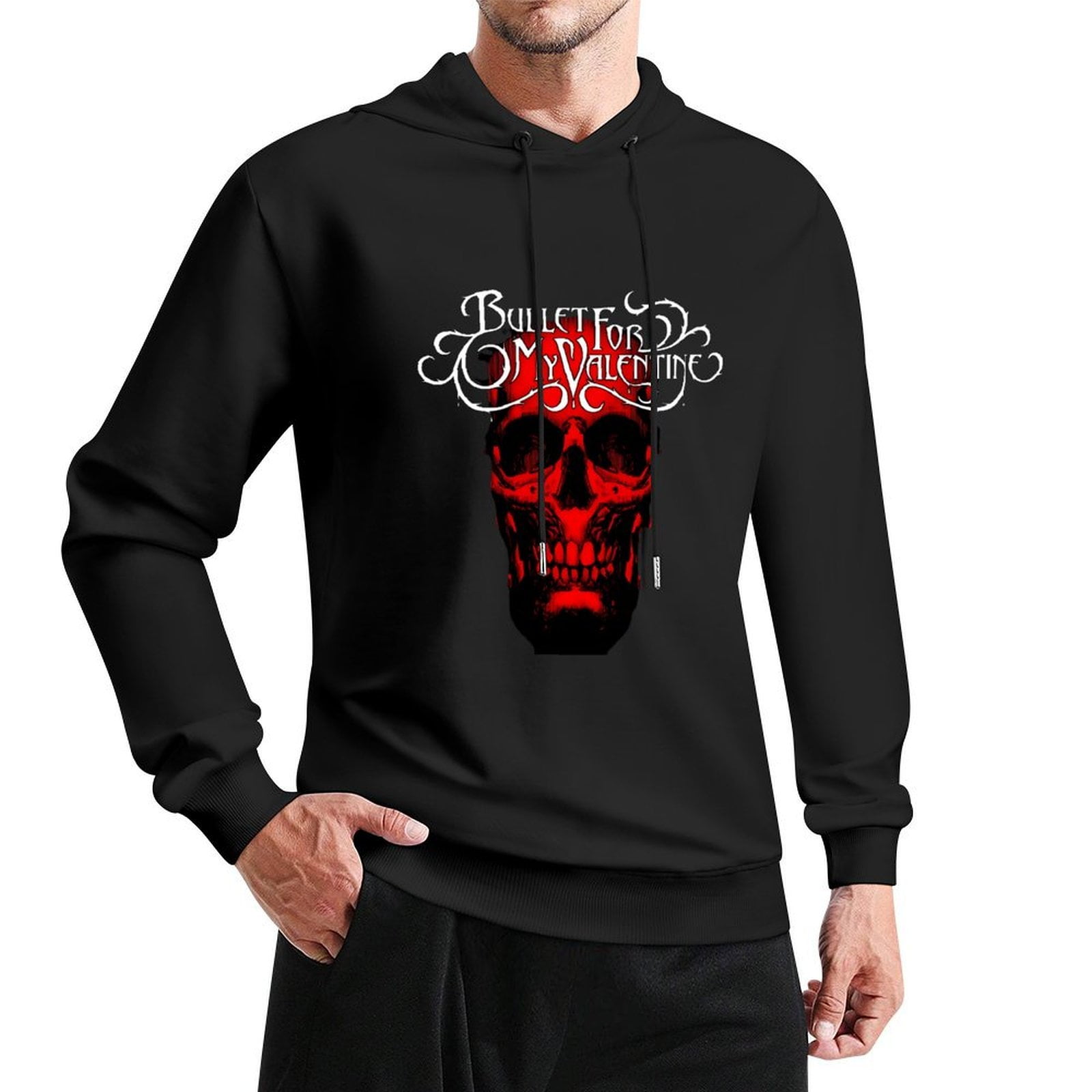 Bullet for My_Valentine Spirited Men's Hooded Pullover Casual Long ...