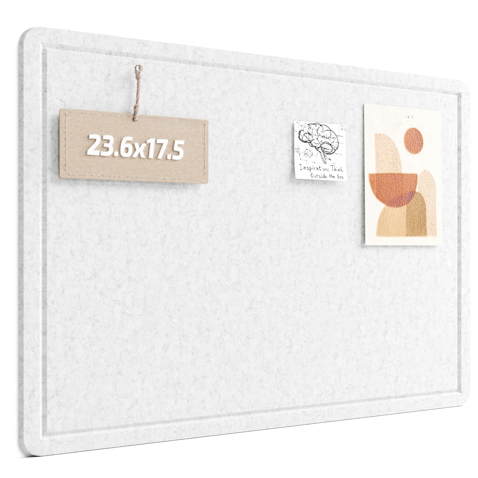 Bulletin Board 23.6" X 17.5" Cork Alternative With 12 Safe Removable ...