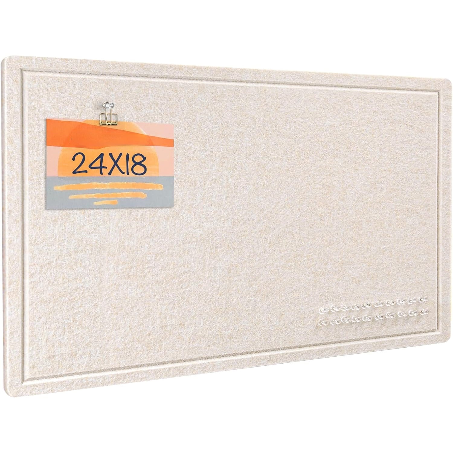 Bulletin Board, 24 x 18 inches Decorative Felt Pin Board, Cork Board ...