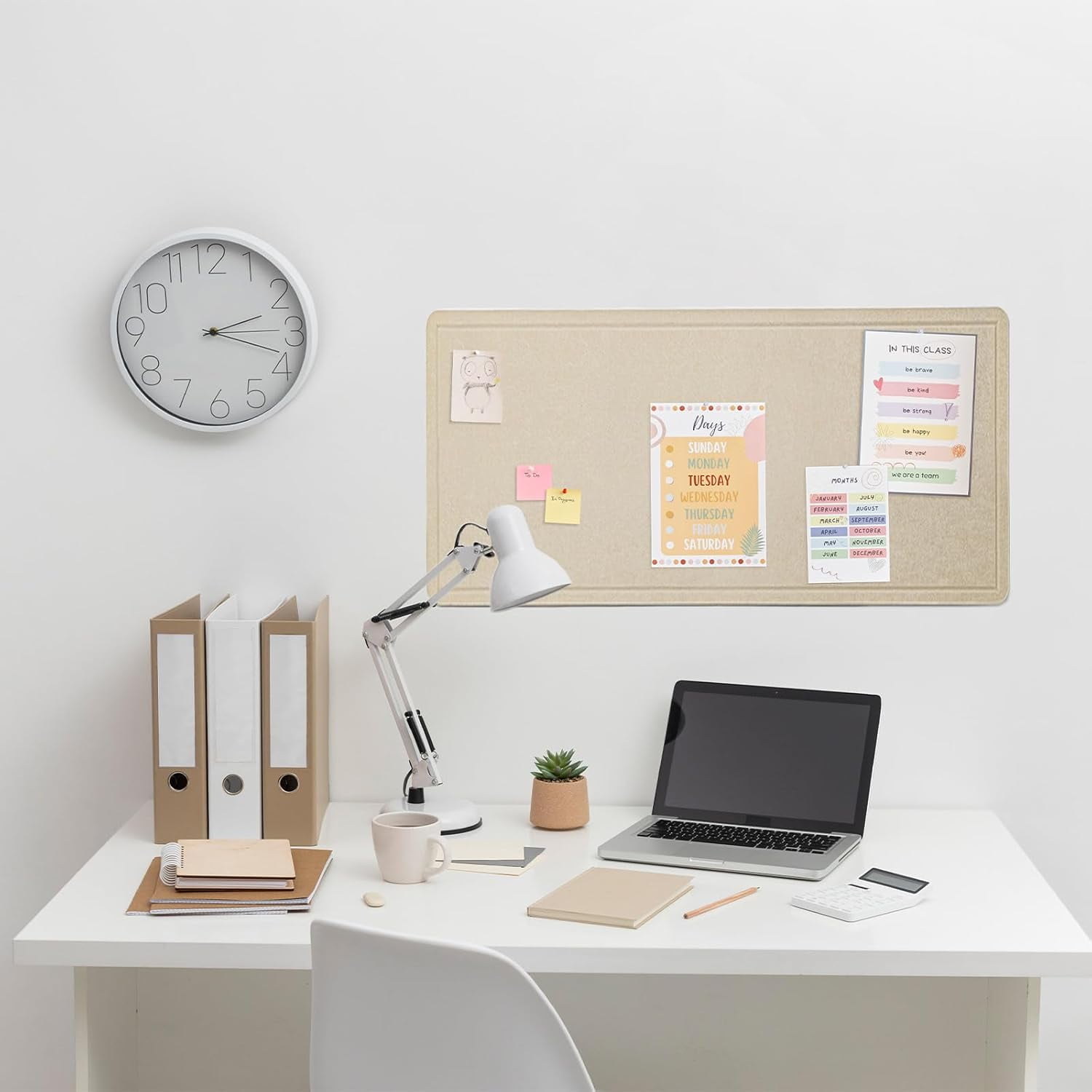 Bulletin Board, 35 x 17 1/2 inches Felt Board - Decorative Pin Board ...