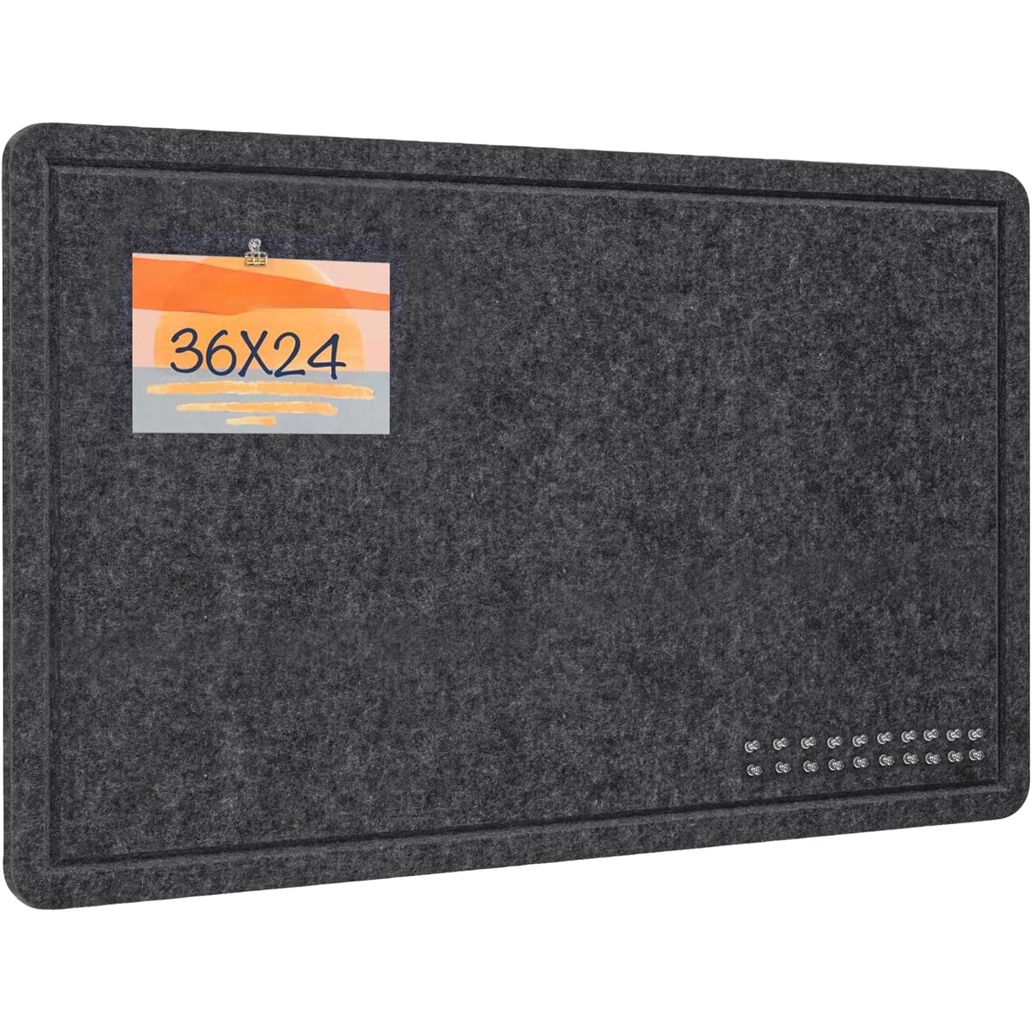 Bulletin Board, 36 x 24 inches Felt Board - Decorative Pin Board, Cork ...