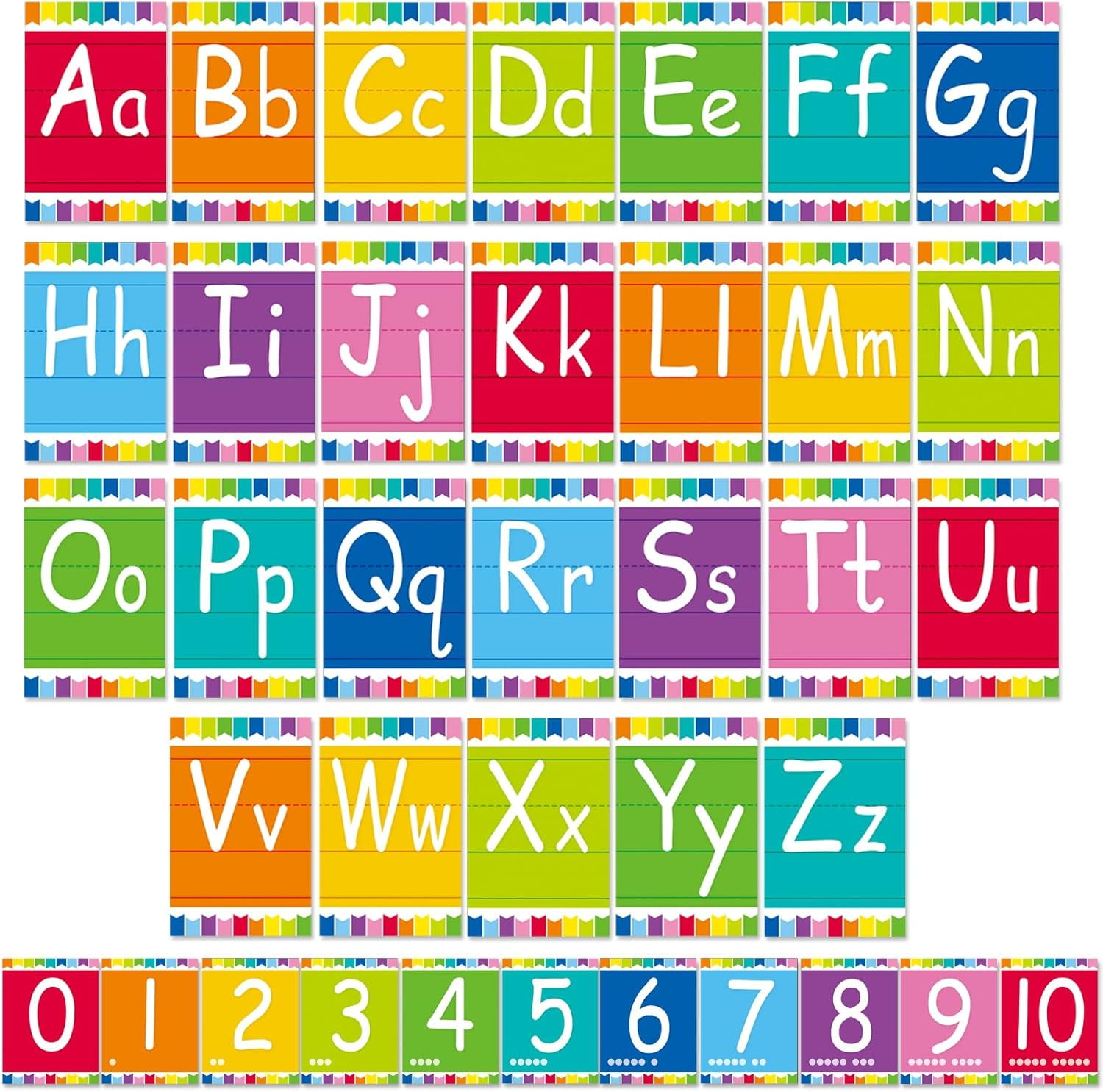 Bulletin Board Alphabet - ABC Alphabet Poster Classroom Decorating Set ...