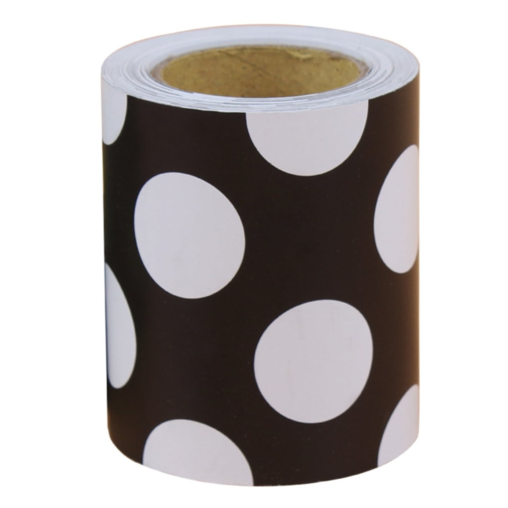 Bulletin Board Border 32.8ft White Black DotsBorder Trim Wall Sticker ...