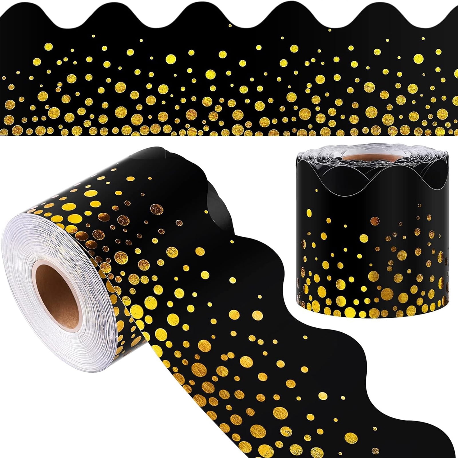 Bulletin Board Border 59ft Gold Foil Dotted Border Trim Wall Sticker ...