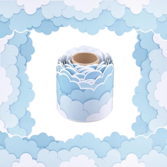BB Hapeayou Cloud Bulletin Board Border, Classroom Decorations, 65.6ft ...