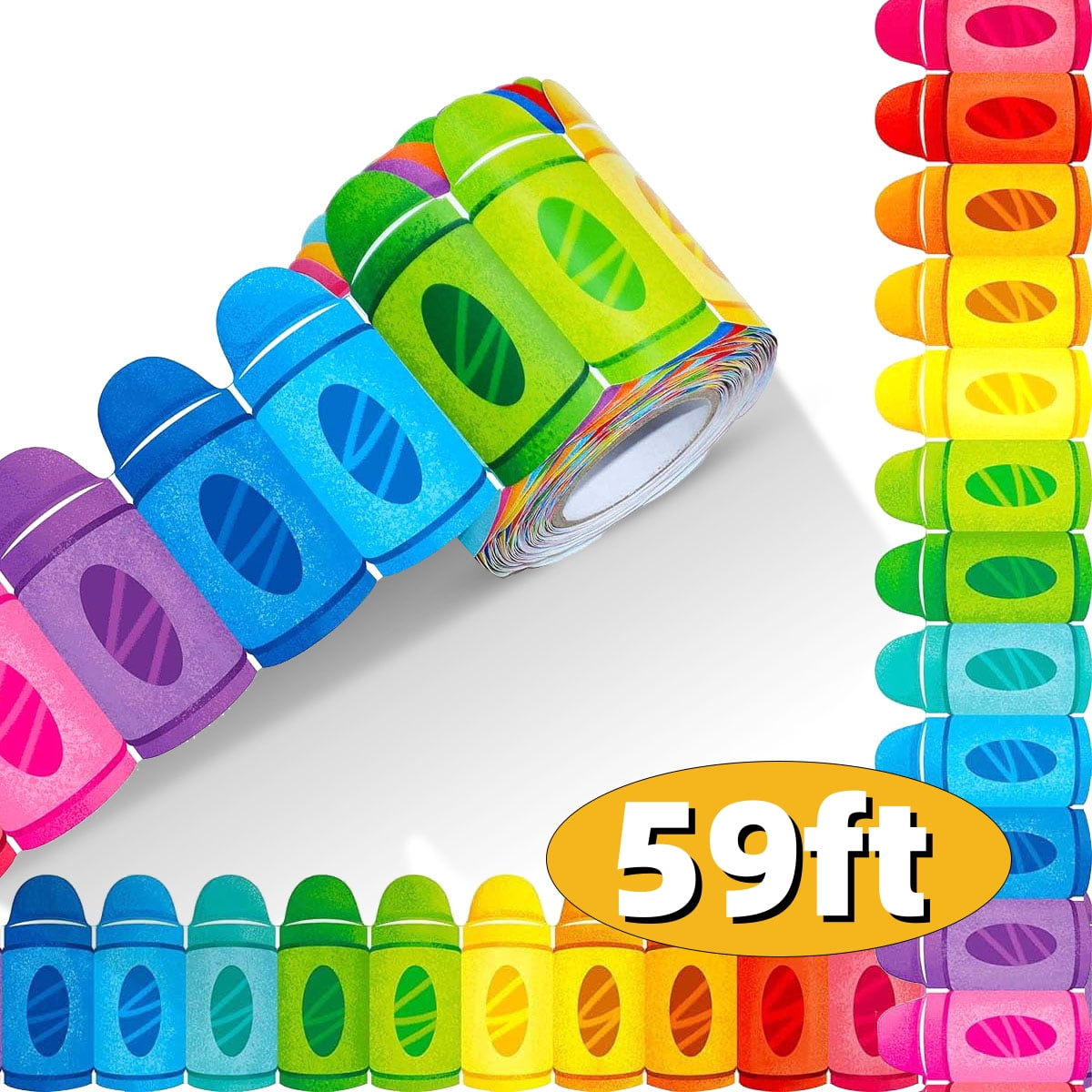 Bulletin Board Border Border Trim Paper Colorful Rolled Teacher ...