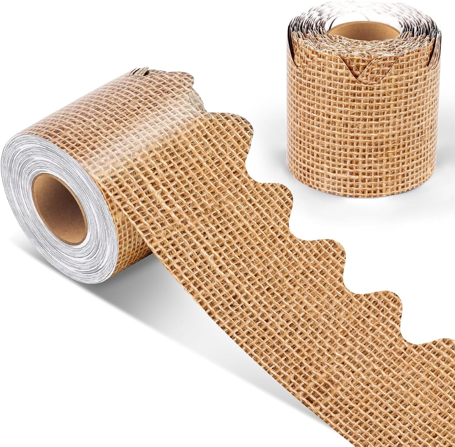 Bulletin Board Borders, 65 FT Black and White Gingham Scalloped ...