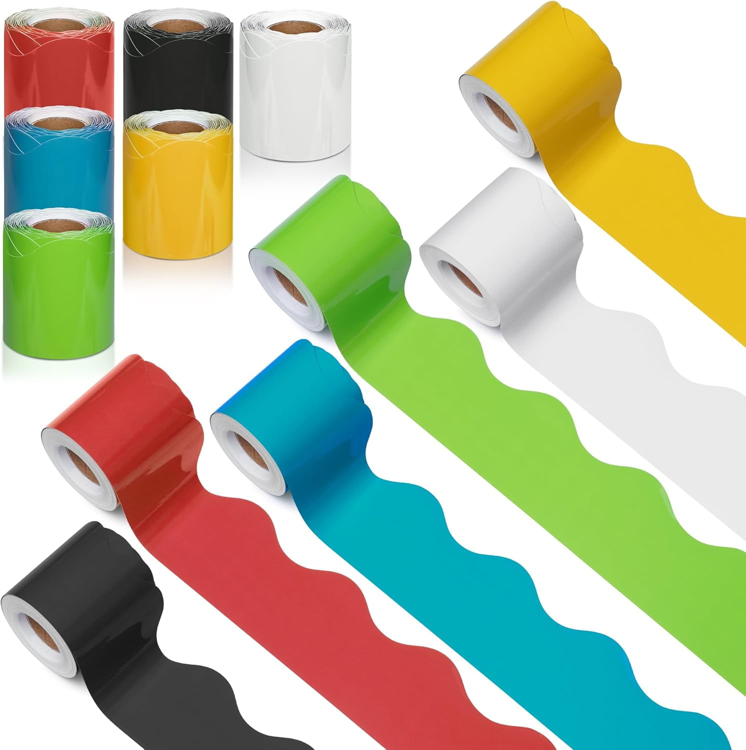 Bulletin Board Borders for School & Office Decor Decorations, 6 Rolls ...