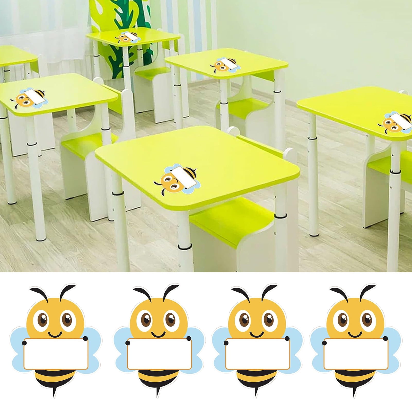 Bulletin Board Bumble Bee Cutouts Bee Shaped Paper Name Tags Student ...