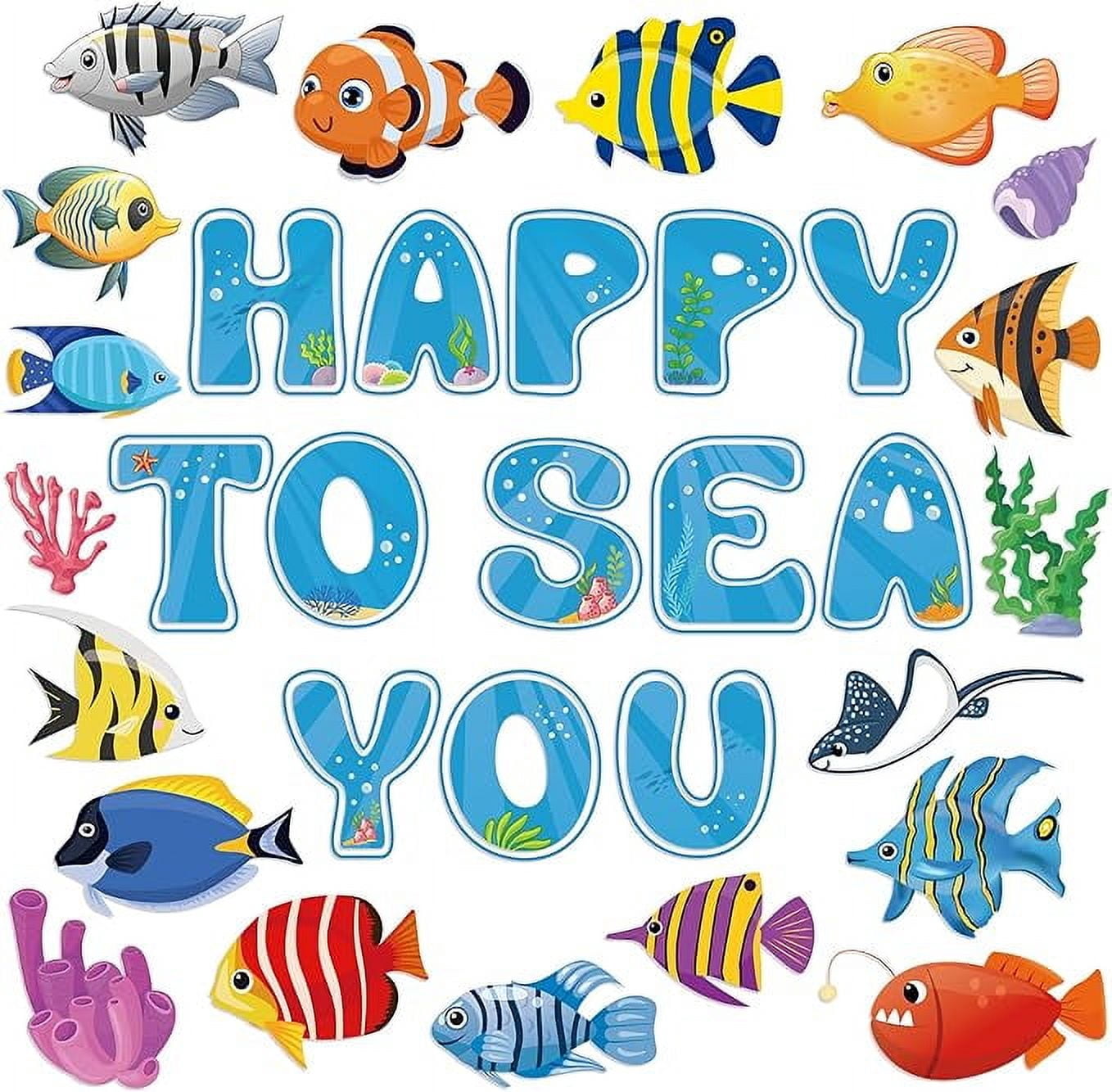 Bulletin Board Decorations Summer Cutouts Chalkboard Under The Sea ...