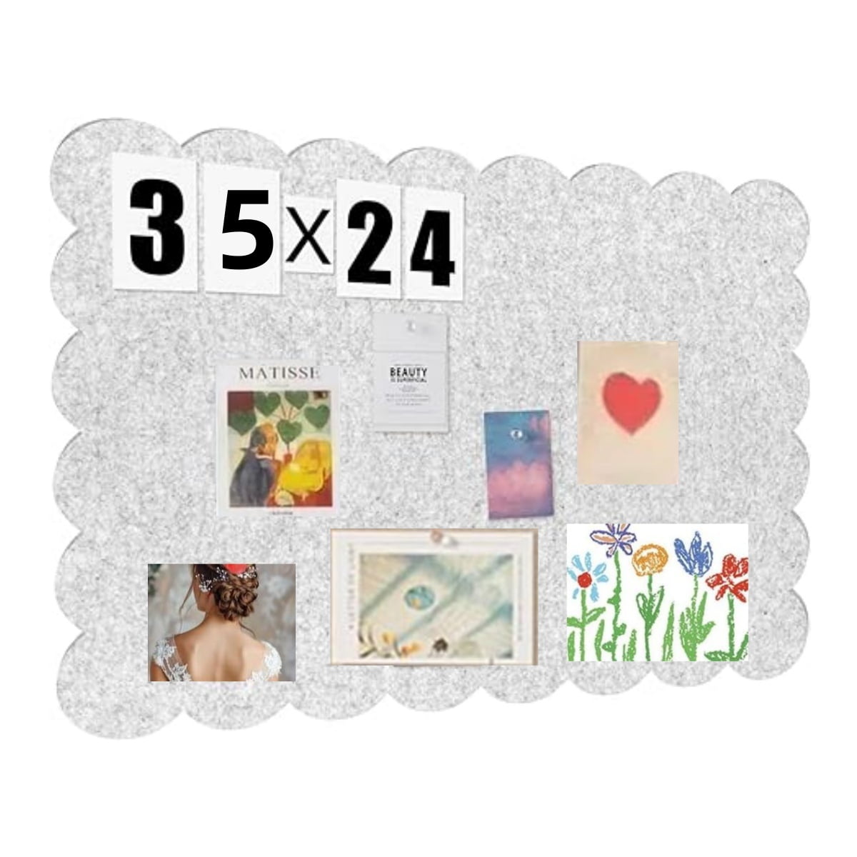 Bulletin Board, Foldable Cork Board Alternative, 24x36 Inches Felt ...