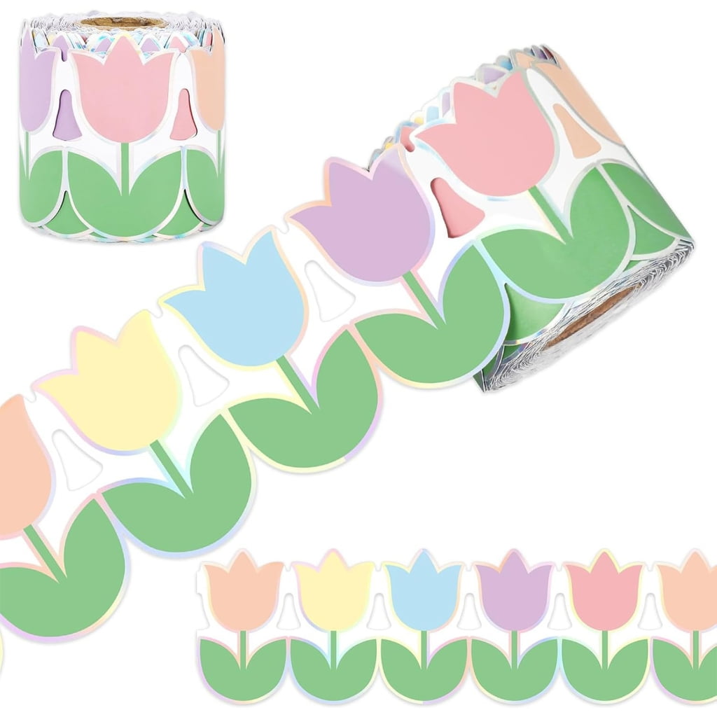 Bulletin Border Trimmer Poster Board Decors Bulletin Board Trim Flower ...