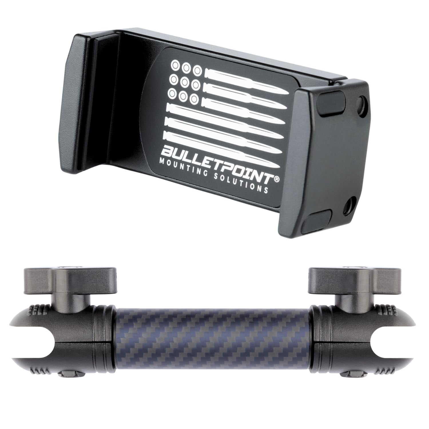 Bulletpoint Dash Mount Cell Phone Holder with 7cm Carbon Fiber + Kevlar ...