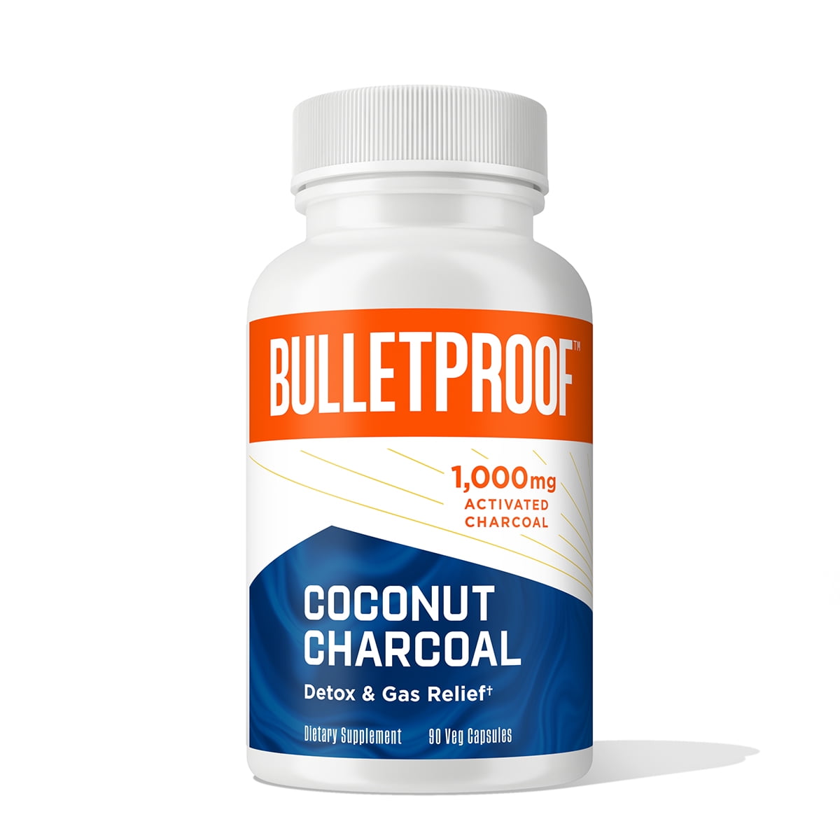Bulletproof Coconut Charcoal Detox and Gas Relief Capsules, 90 Count ...