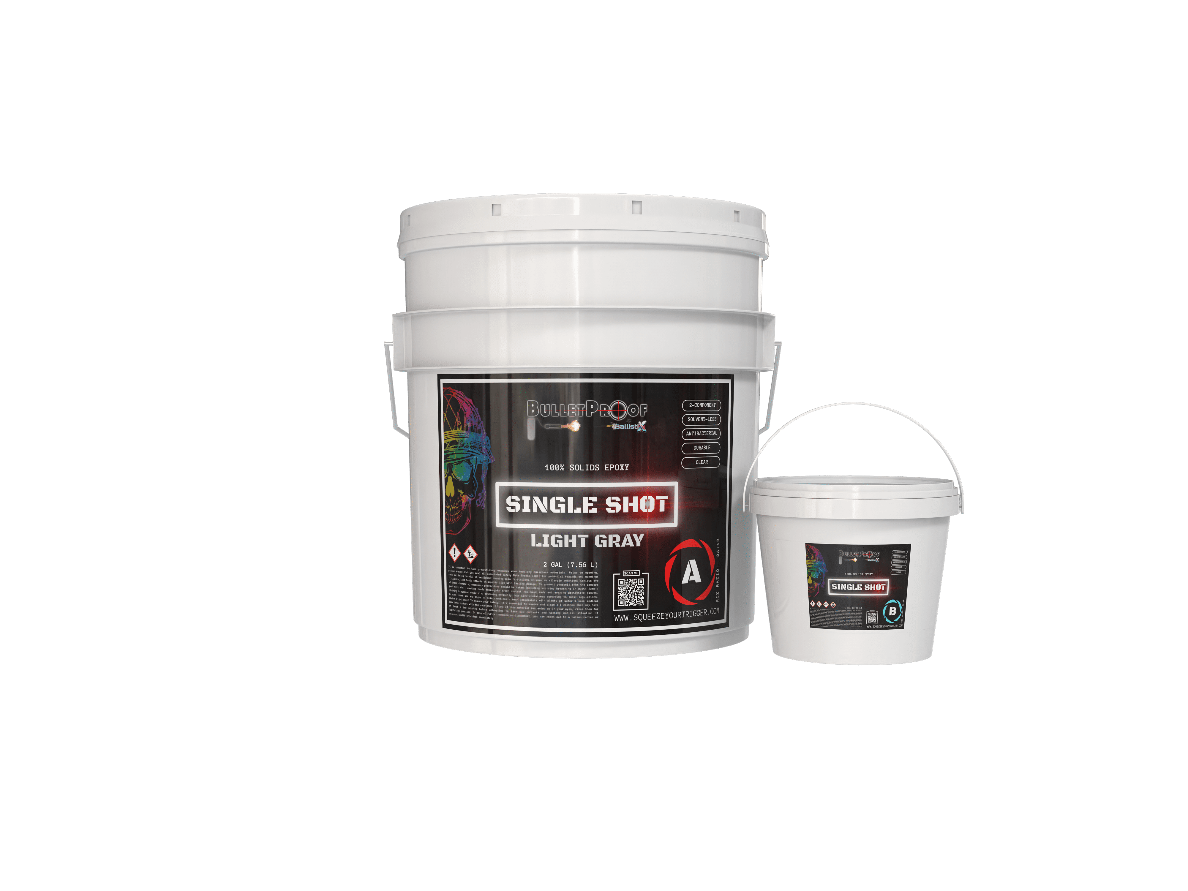 Bulletproof Resins: Single Shot |100% Solids Epoxy Resin Kit (3 Gallons) Solvent-Less, Two ...