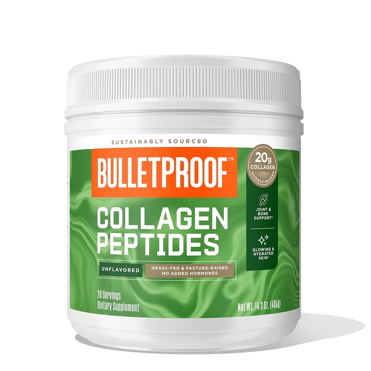 Bulletproof Collagen Peptides, Vitamin C, 14.3oz, Unflavored, Grass-Fed ...