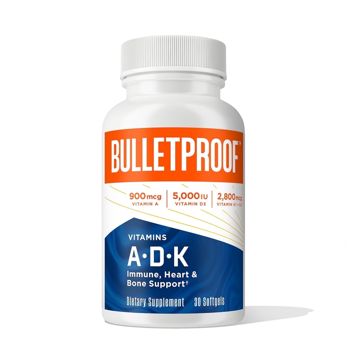 Bulletproof Vitamins ADK Softgels, 30 Count, Supplement for Heart, Bone ...