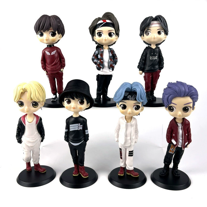 (Bulletproof Youth League) 7pcs Cake Toppers Character Set of Action ...