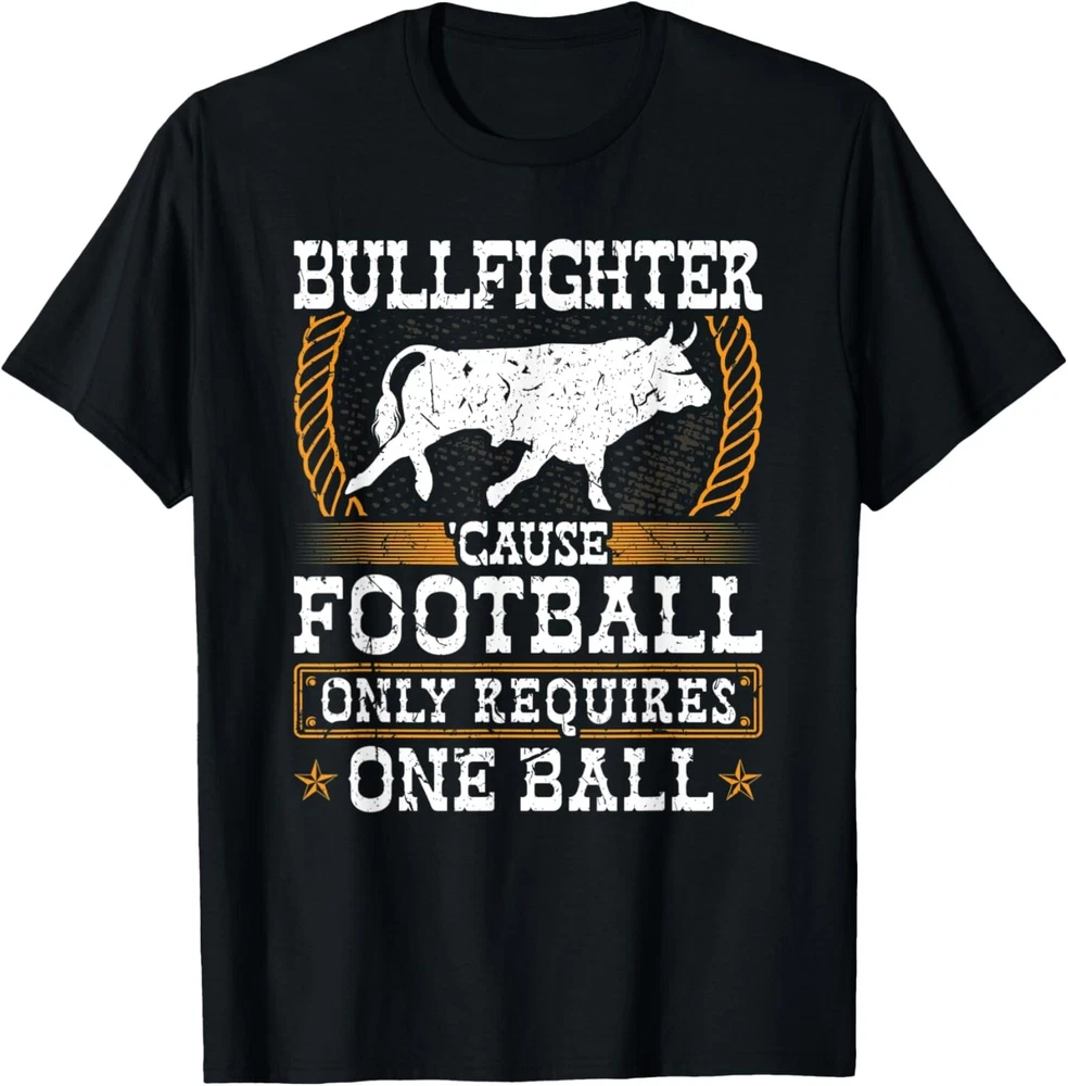 Bullfighter Football Humor Matador Touchdown American Sports Unisex T ...