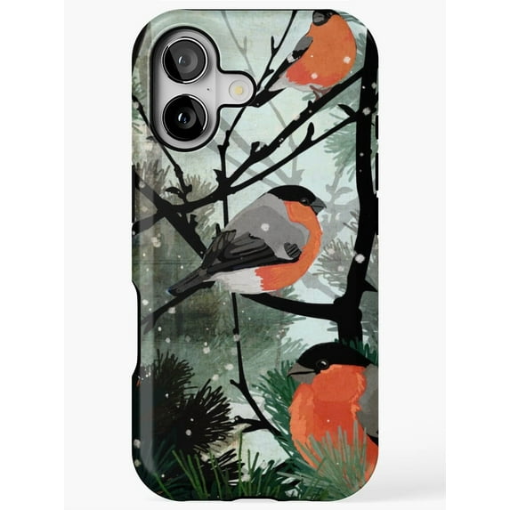 Bullfinches Bird Wildlife Nature Inspired Art Phone Case for iPhone 11 ...