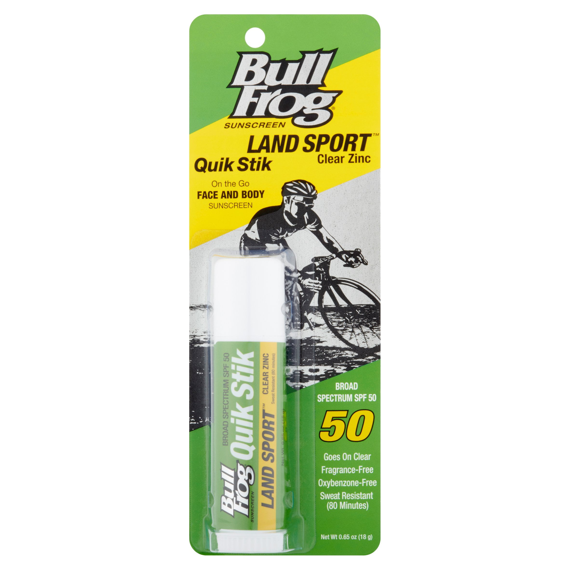 Bullfrog 31601 Land Sport QuikStik Broad Spectrum Sunscreen, Clear HSA ...