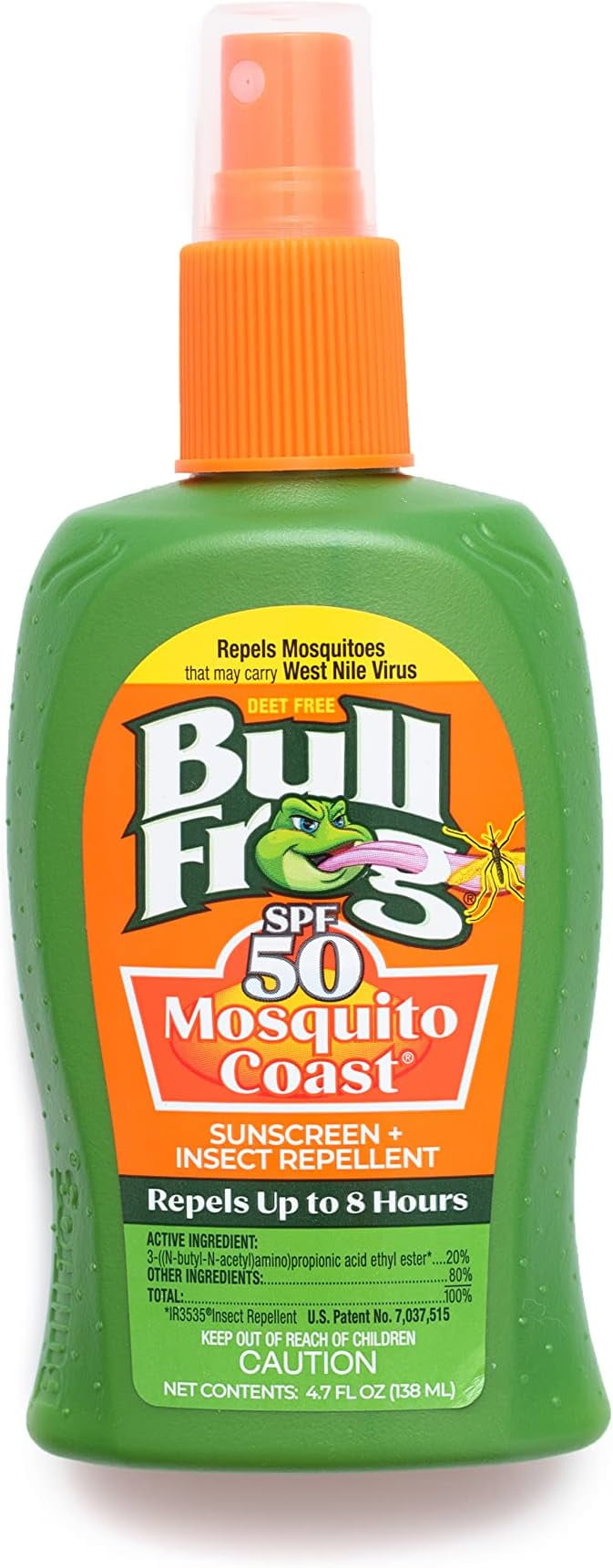 Bullfrog Mosquito Coast Bug Spray Insect Repellent + Sunscreen SPF 50 ...
