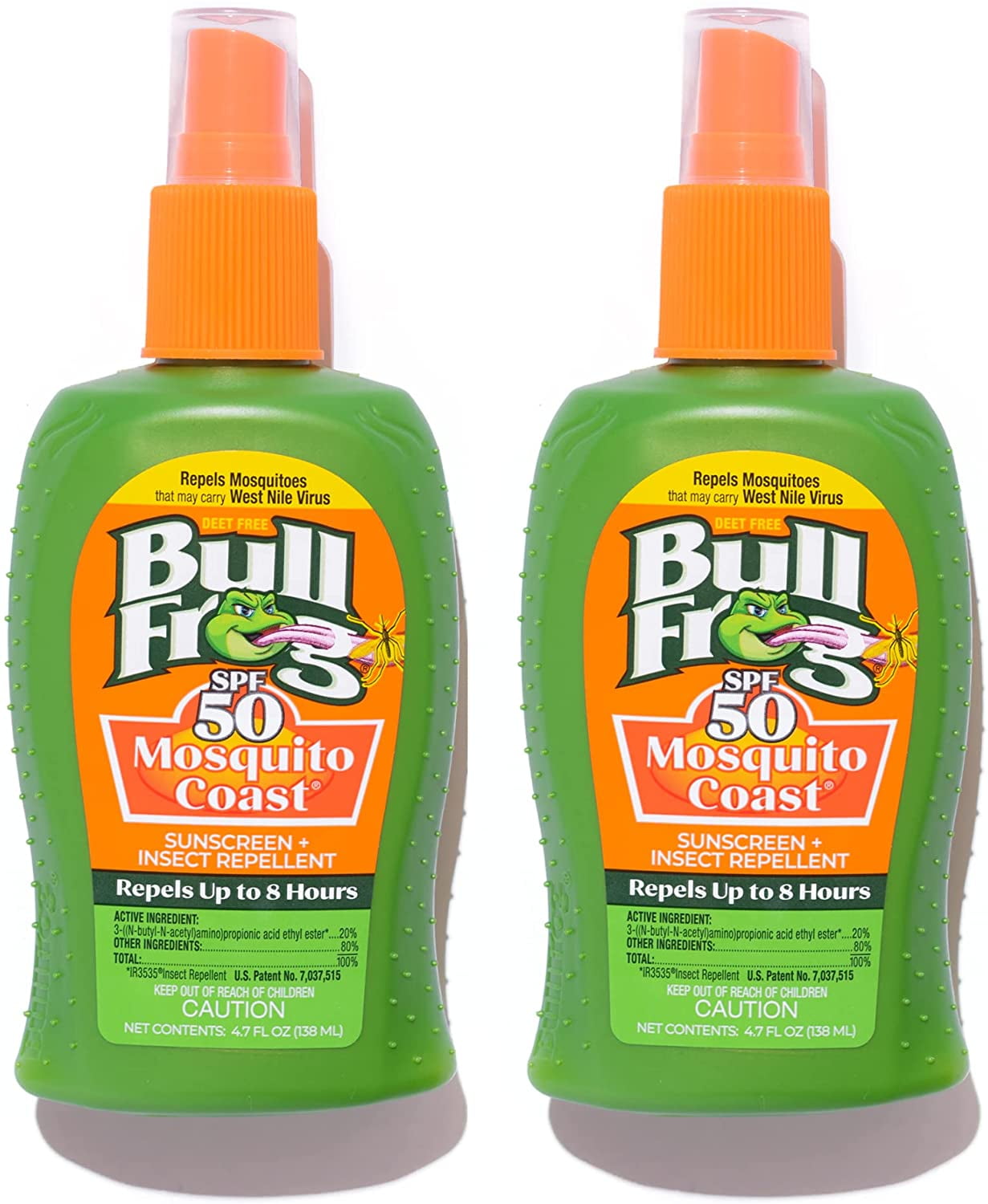 Bullfrog Mosquito Coast Bug Spray Insect Repellent + Sunscreen SPF 50 ...