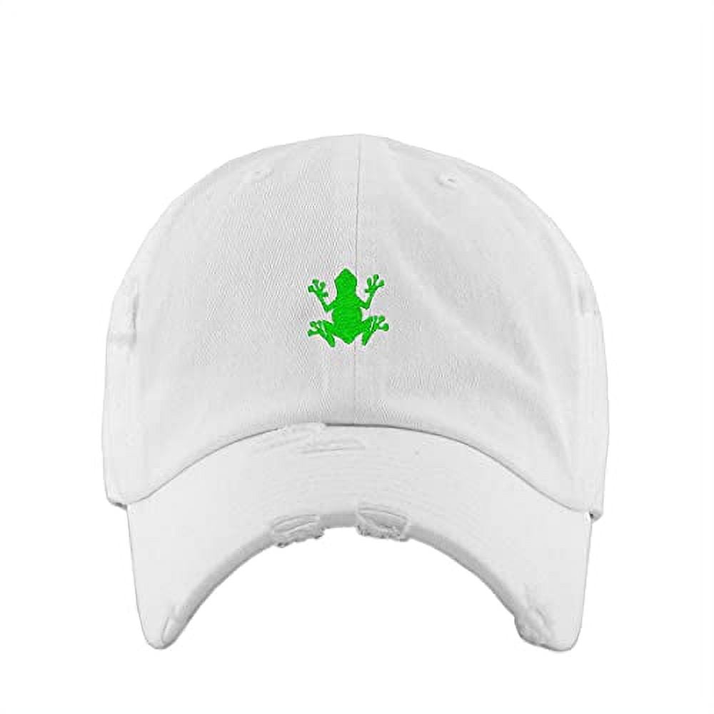 Bullfrog Vintage Baseball Cap Embroidered Cotton Adjustable Distressed ...