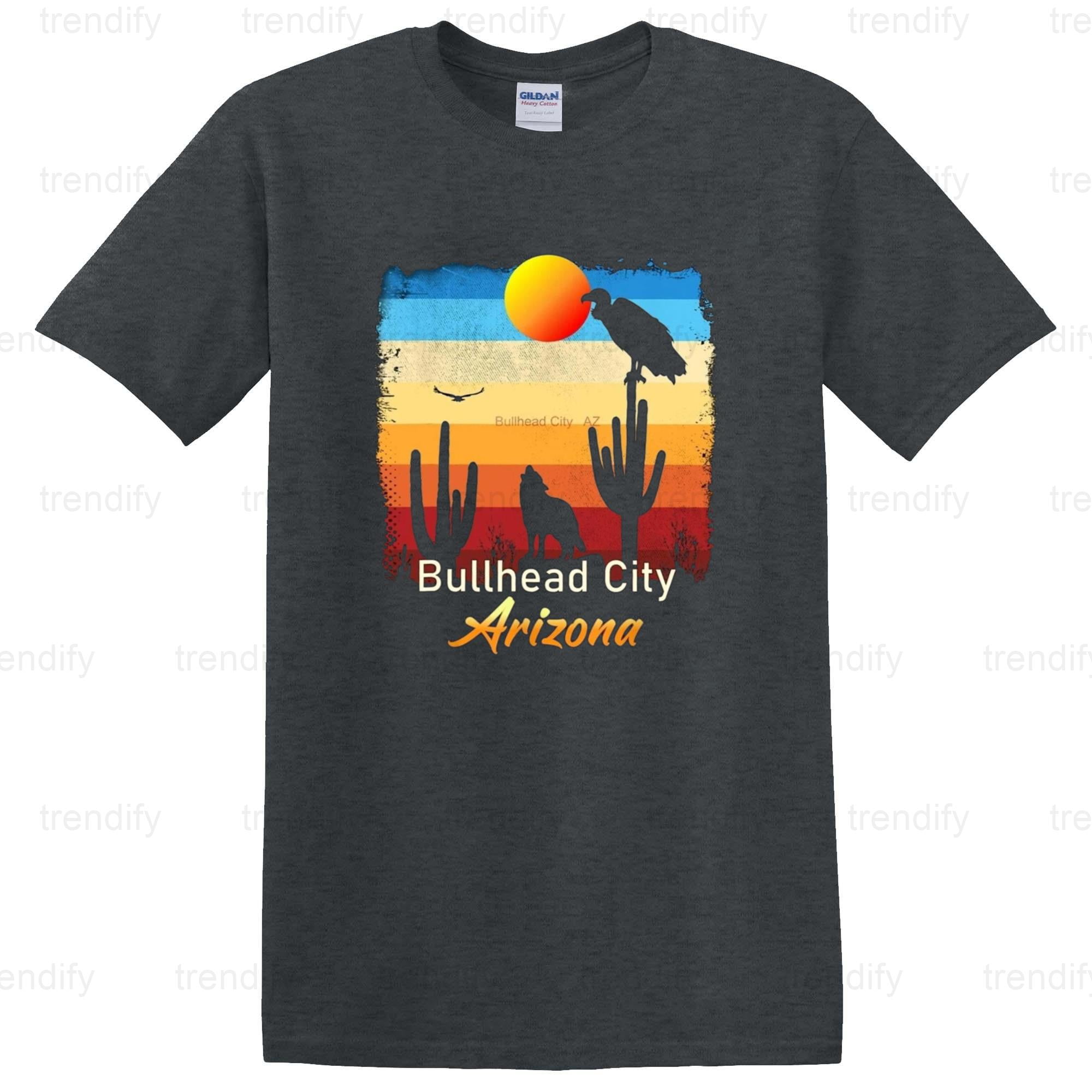 Bullhead City Arizona Vintage Coyote Sunset AZ Desert Gift Unisex T ...