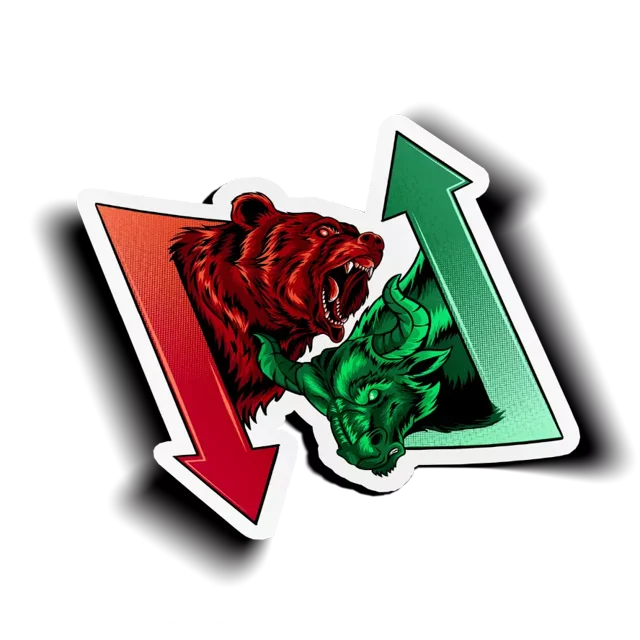 Bullish Bearish Stock Market Sticker For Tumblers, Laptops Phone Decal ...